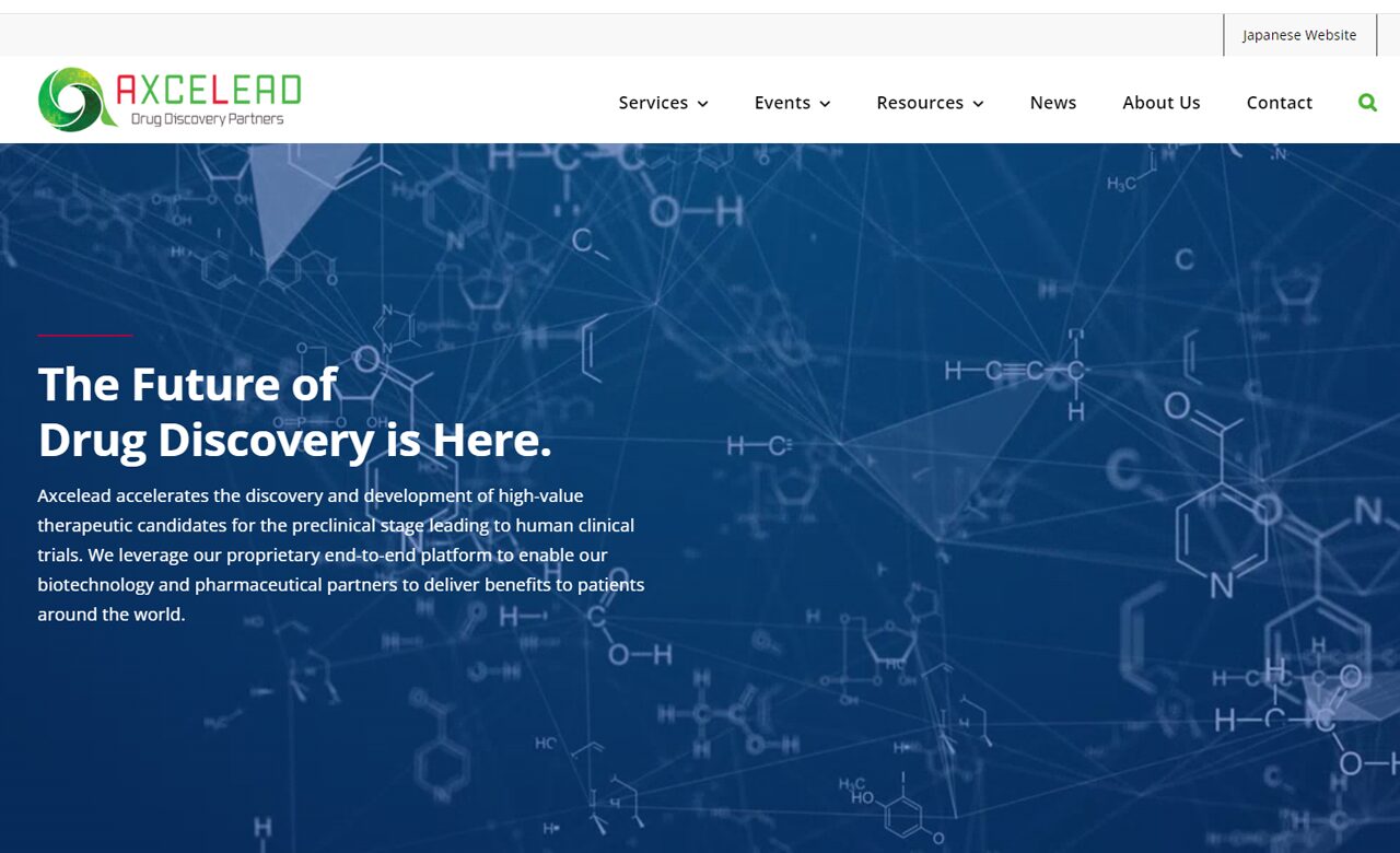 Axcelead公式Webサイトの英語サイトを全面リニューアル - Axcelead Drug Discovery Partners株式会社